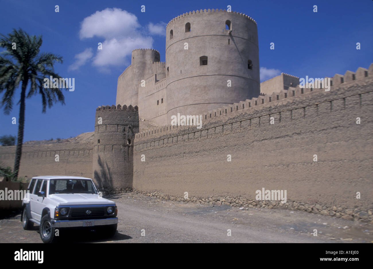 al-Rustaq Fort in Oman, dates from the 13th century, now greatly ...