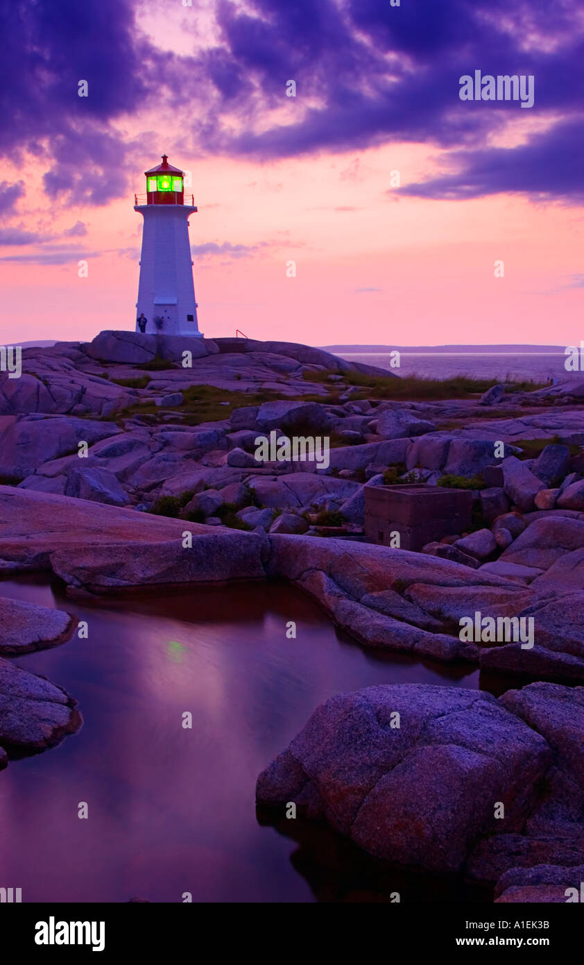 Peggy S Cove Lighthouse Peggy S Cove Nova Scotia Canada Stock Photo