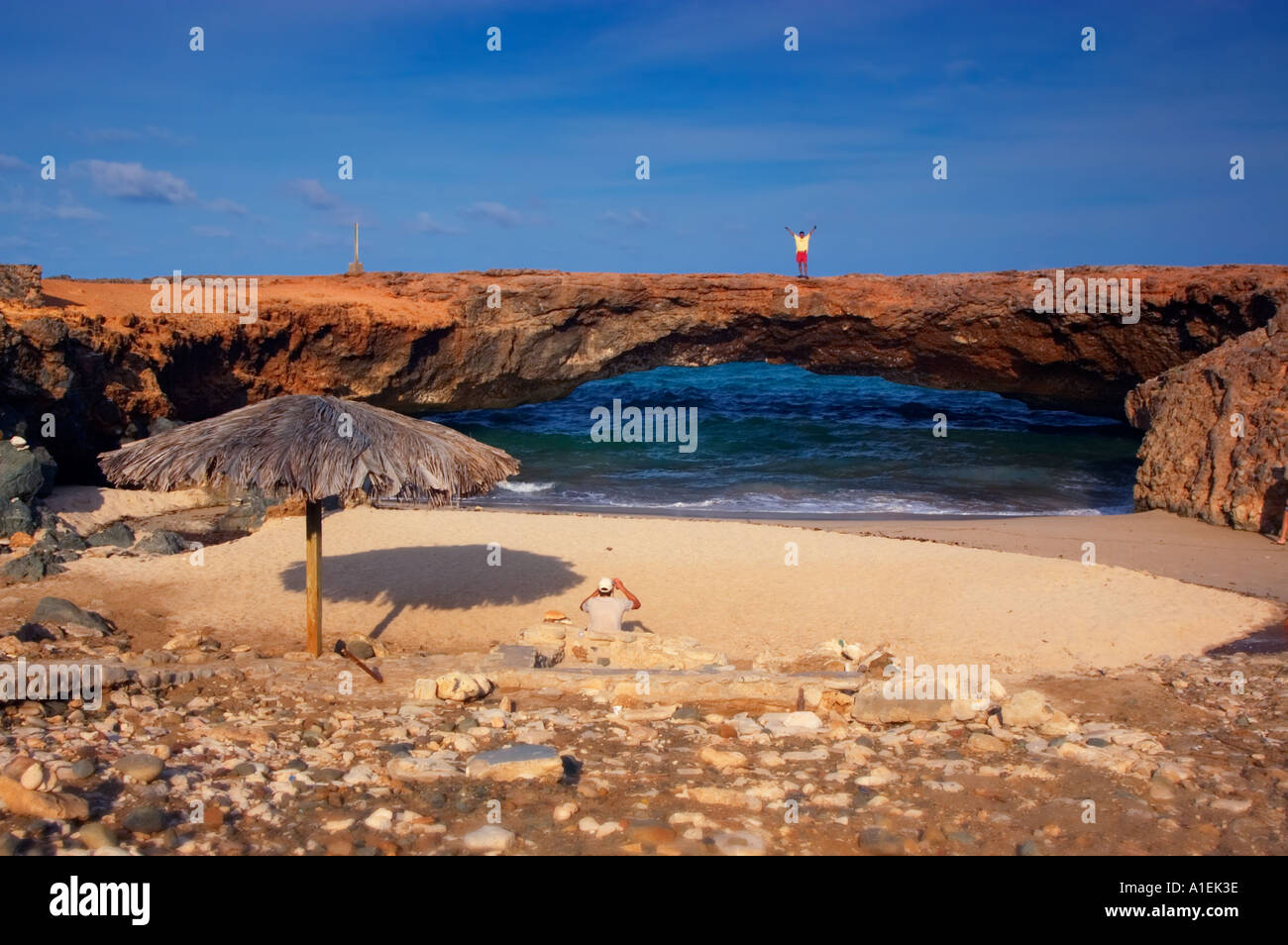 Natural Bridge, Aruba, Lesser Antilles, Caribbean Stock Photo - Alamy