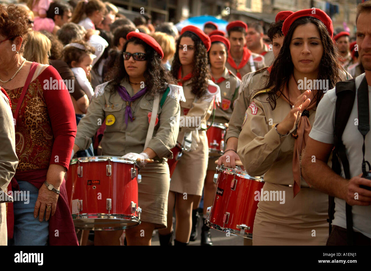 Parade celebrating Hanuka Christmas Ramadan festival in the Haifa ...