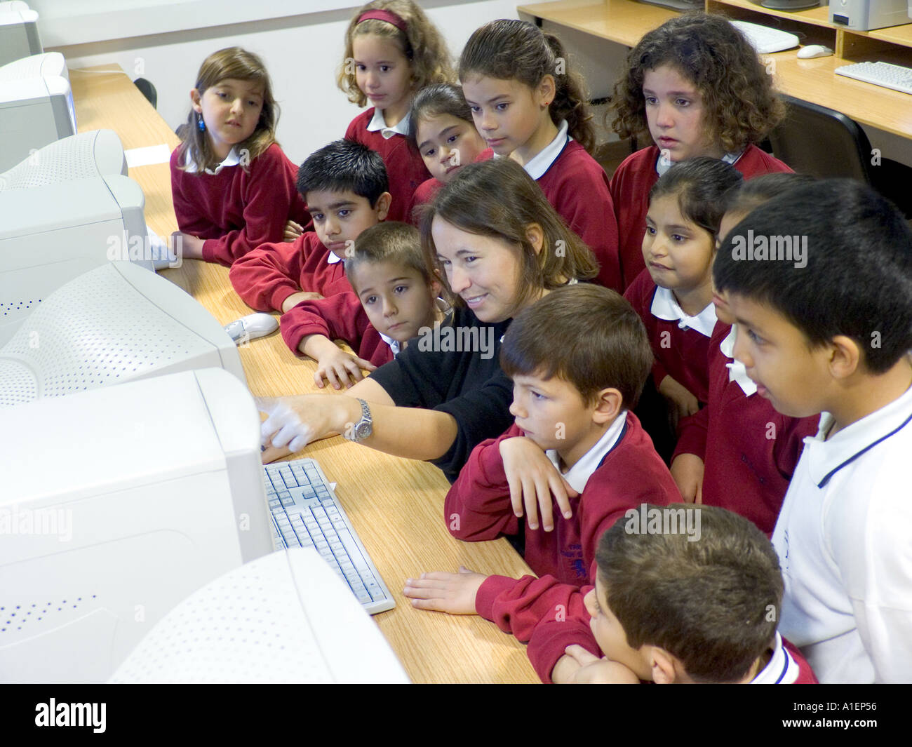 Computer School Pupils Uniform High Resolution Stock Photography and ...