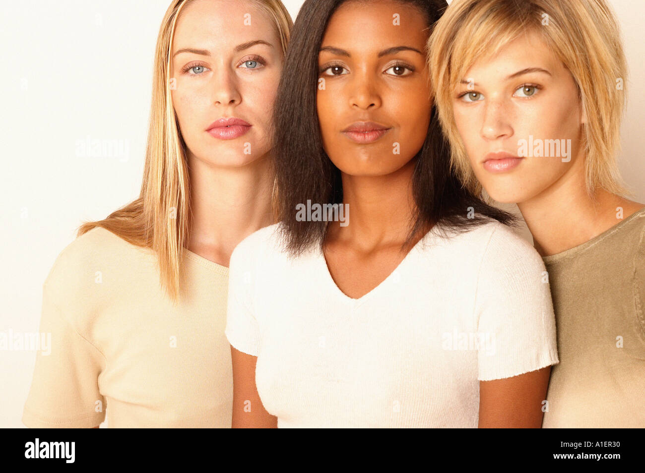 Portrait of three young women Stock Photo - Alamy