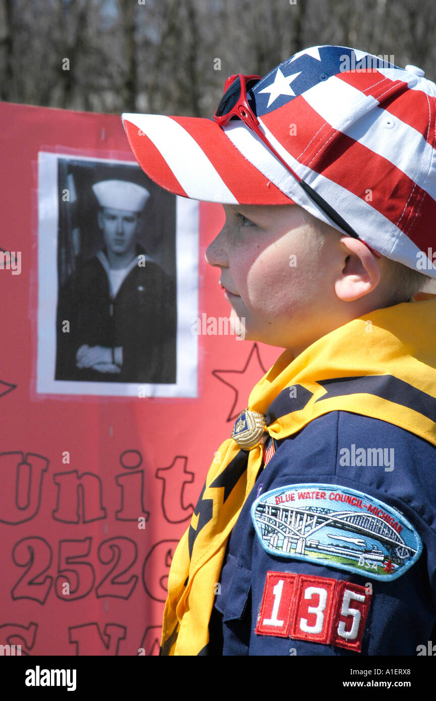 Boy and Cub Scouts participate in Activities at a Memorial Day festival ...