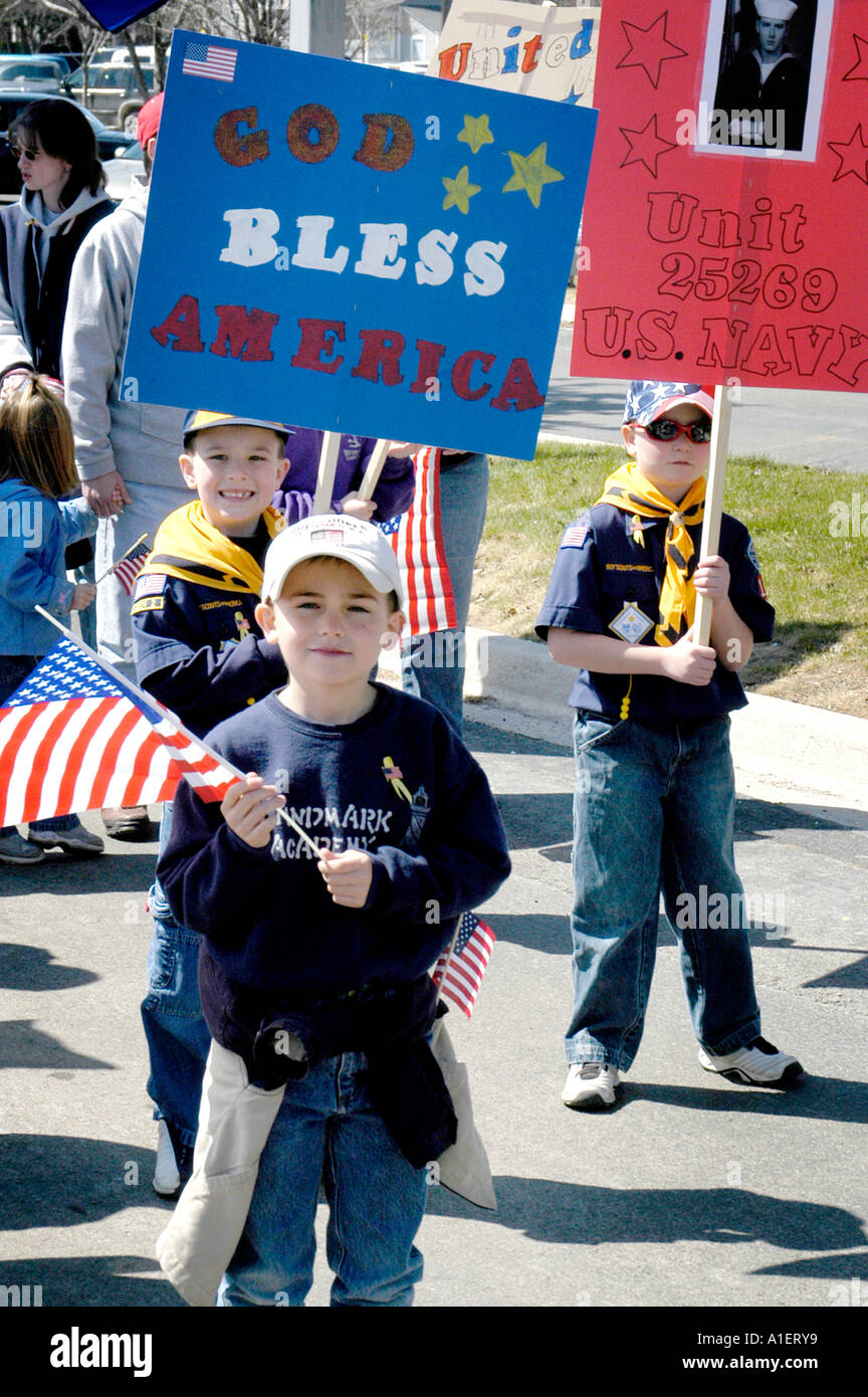 Boy and Cub Scouts participate in Activities at a Memorial Day festival ...
