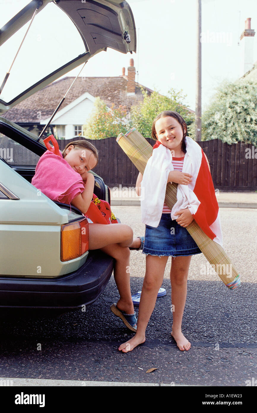 Happy girls on holiday Stock Photo - Alamy