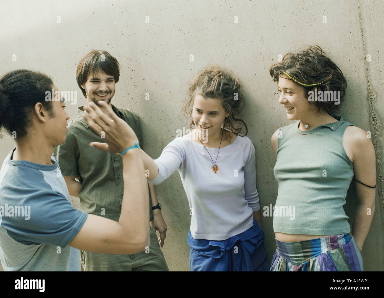 Young people hanging out Stock Photo - Alamy