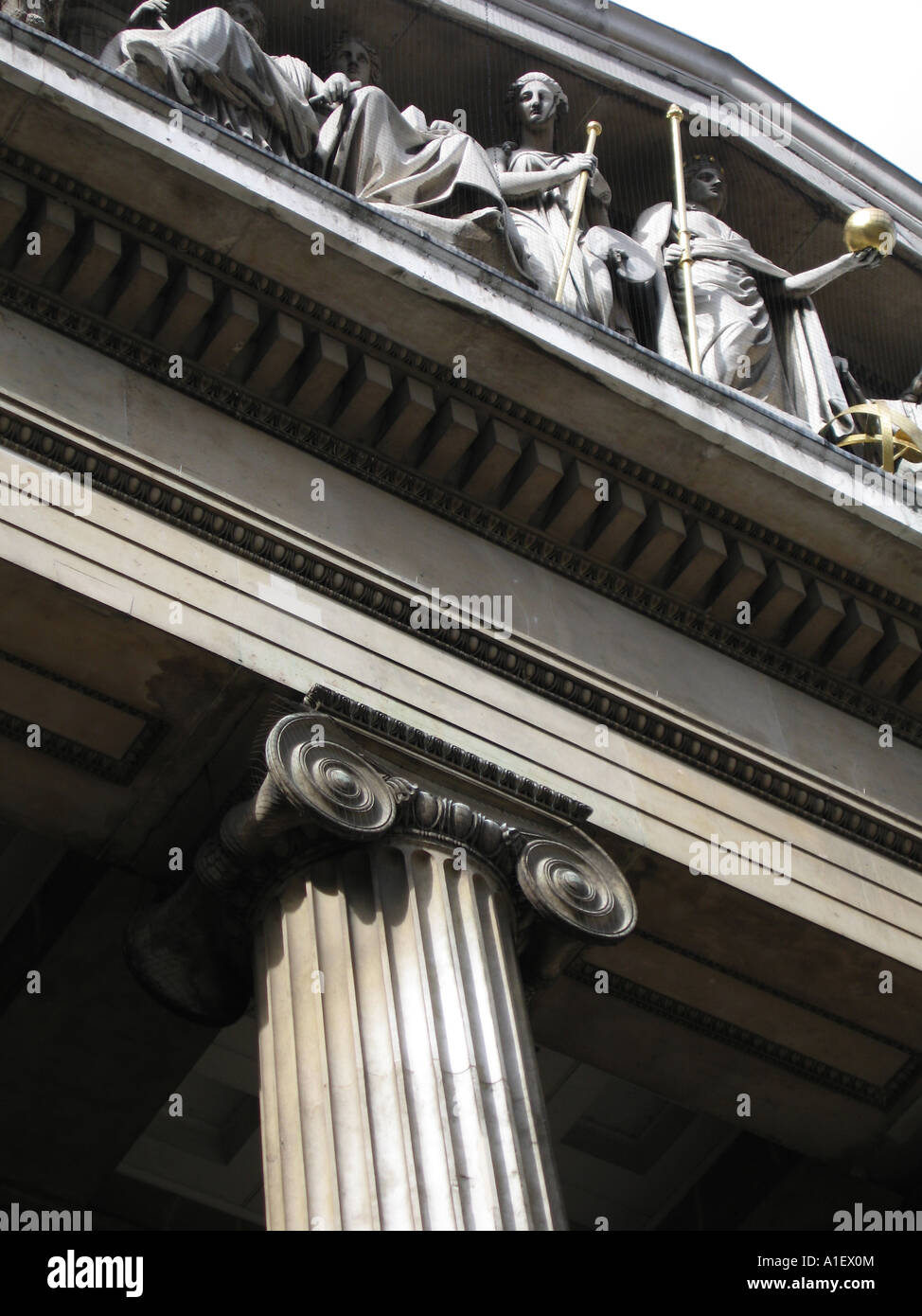 British Museum vertical column at front entrance of building City of ...