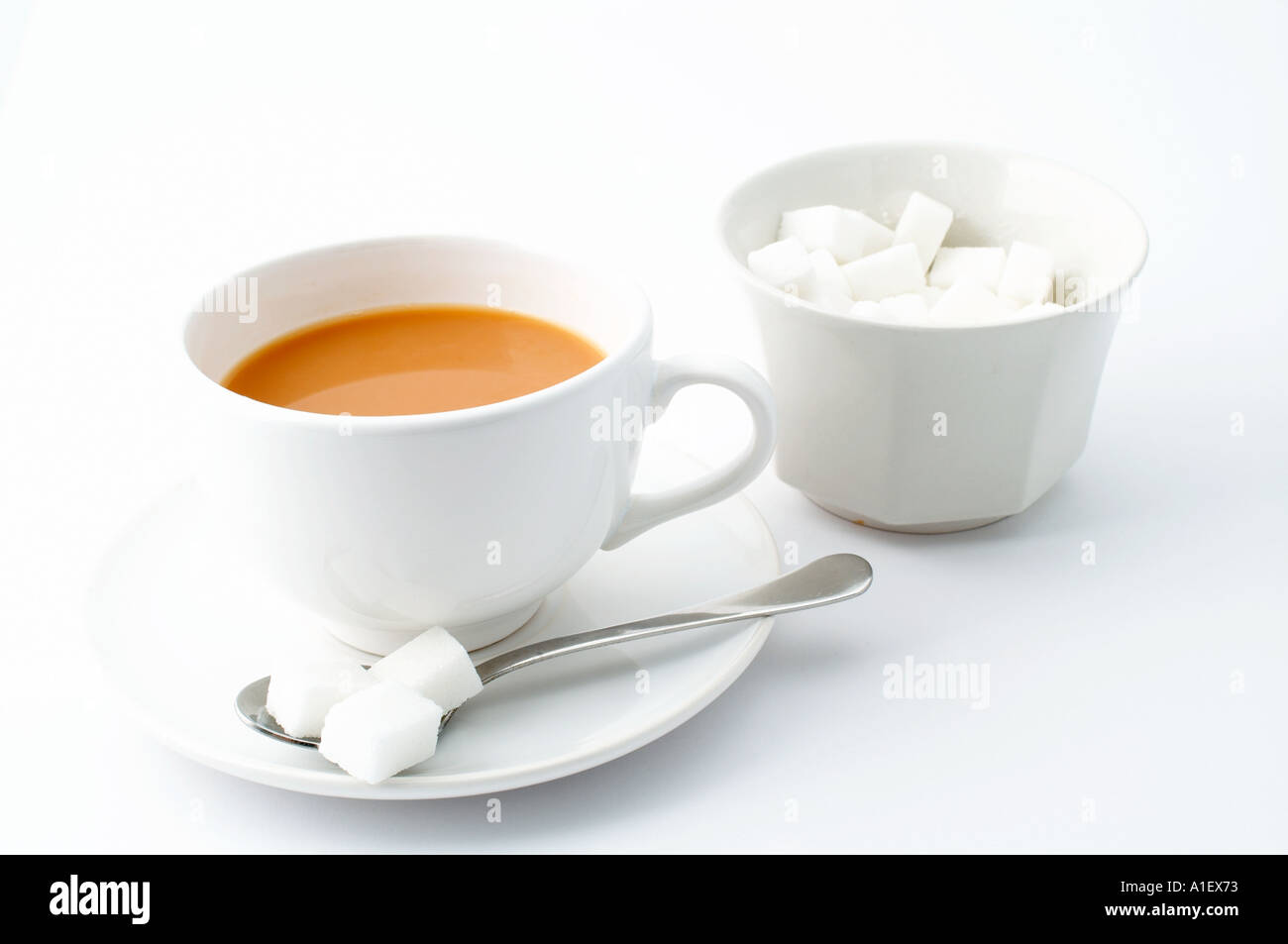 Cubes of white sugar Cut Out Stock Images & Pictures - Alamy