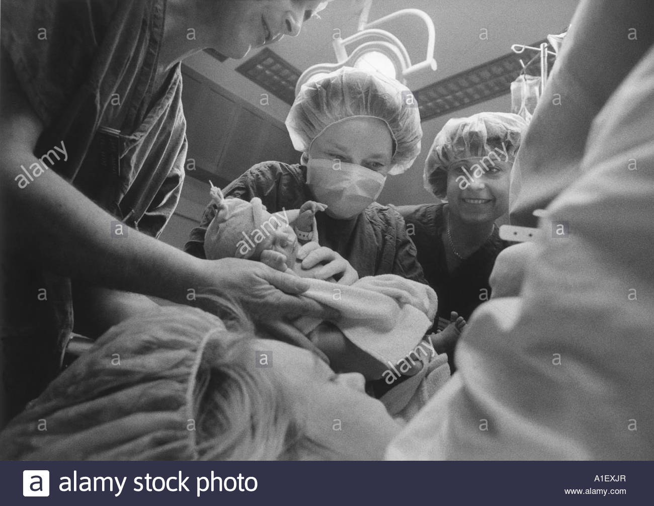 Woman Giving Birth Man Black and White Stock Photos & Images - Alamy