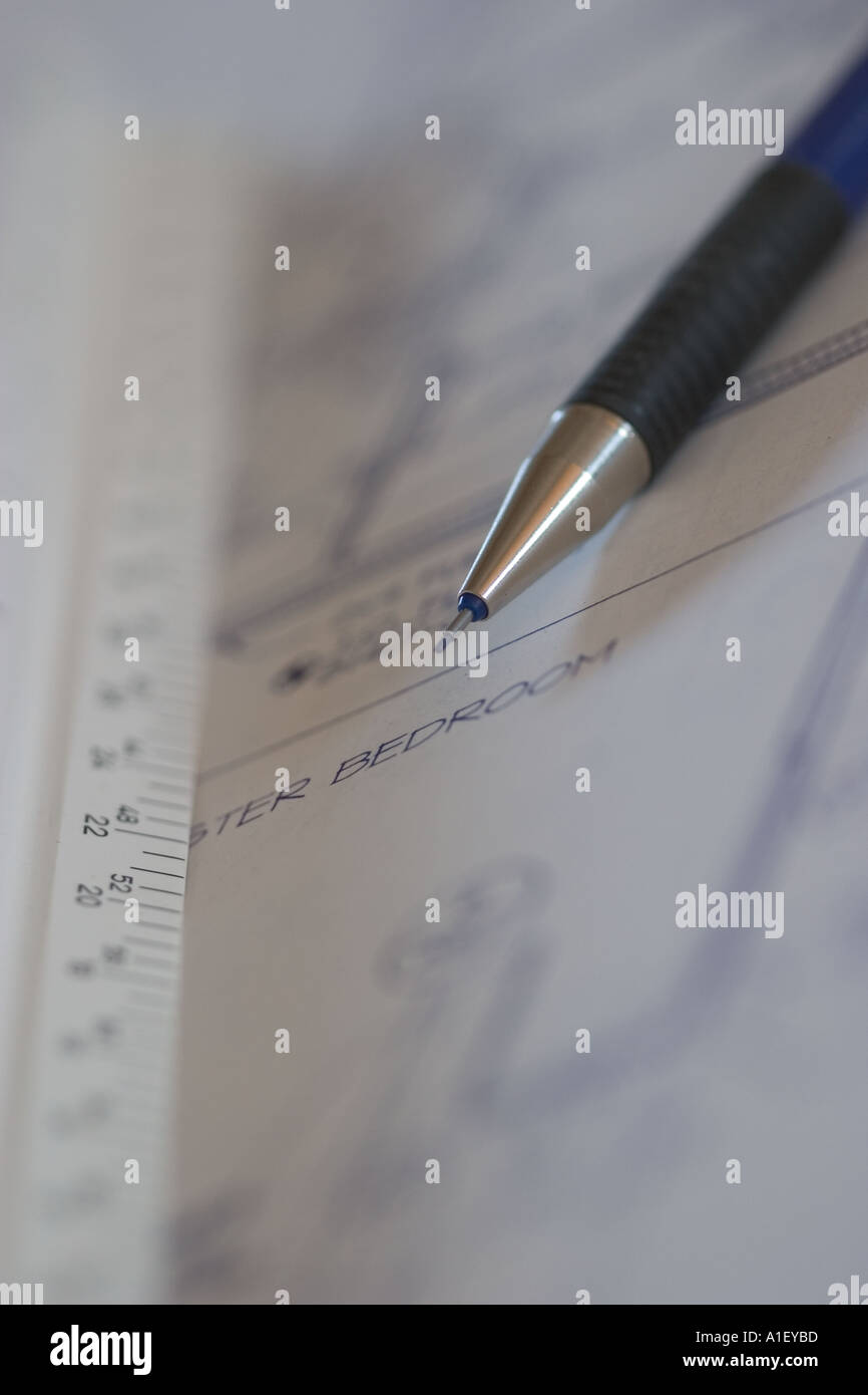 Pencil and Scale Stock Photo - Alamy