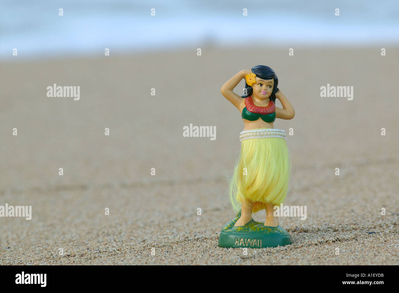Hula Figure On Beach Stock Photo - Alamy