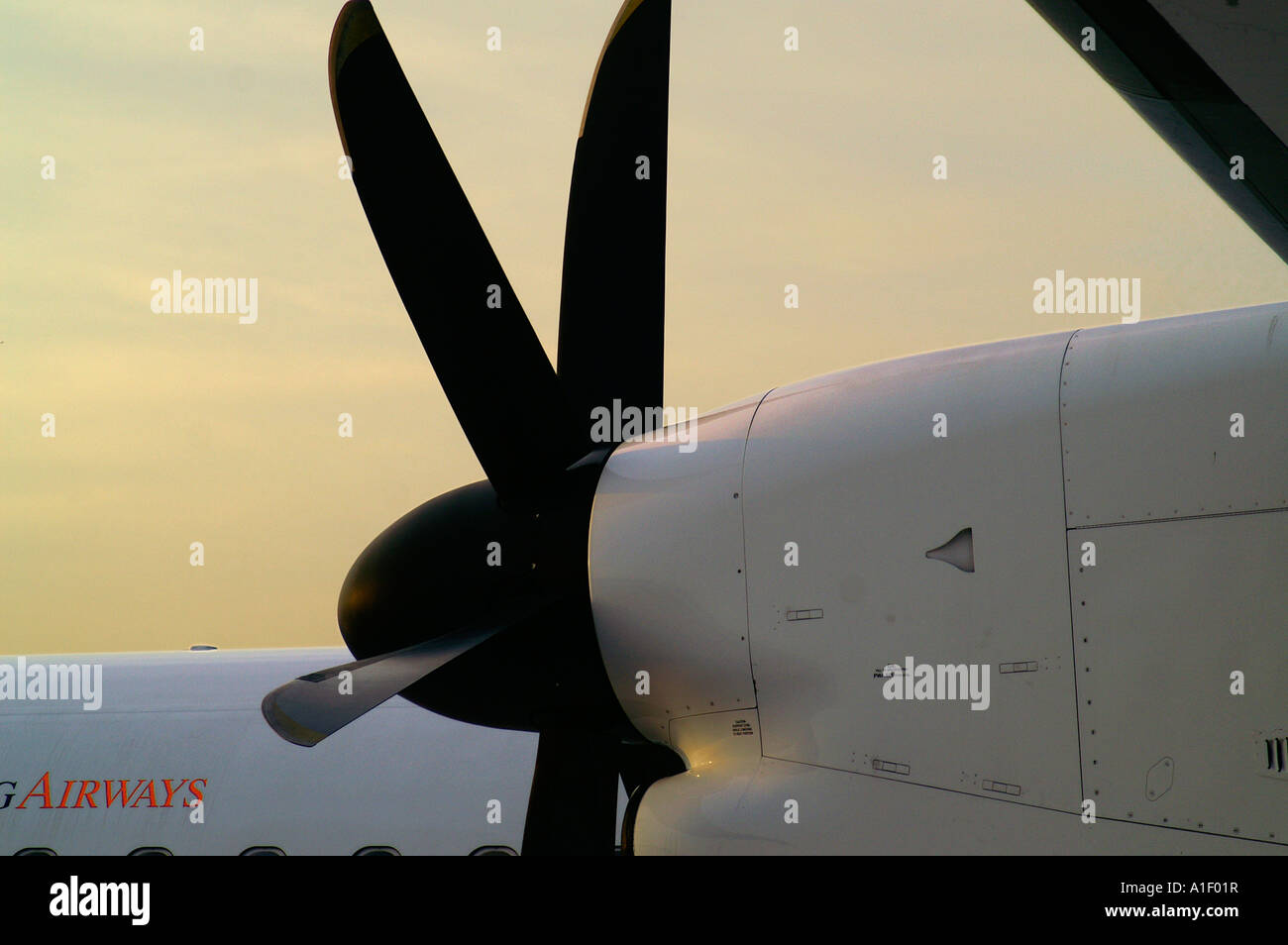 Airscrew and airplane Stock Photo - Alamy