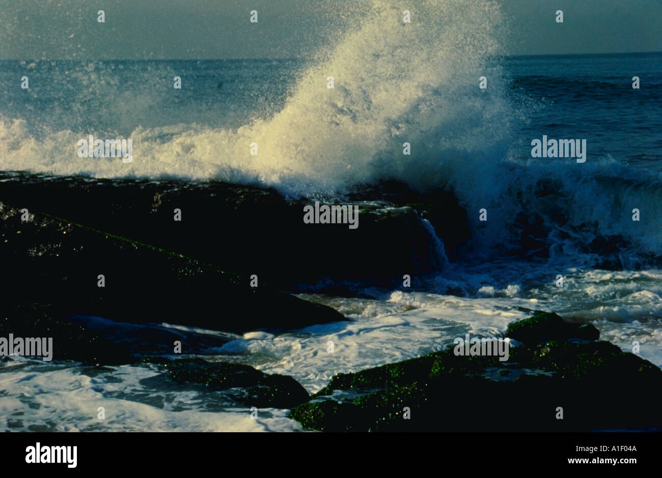 Sea waves splashing on the rocks Chorwad Beach India Stock Photo - Alamy