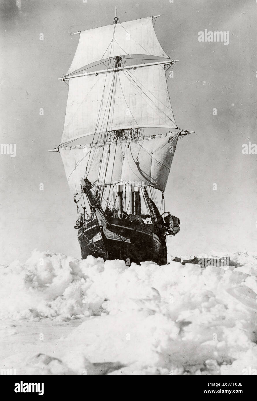 Endurance in the ice in full sail Imperial Trans Antarctic Expedition ...