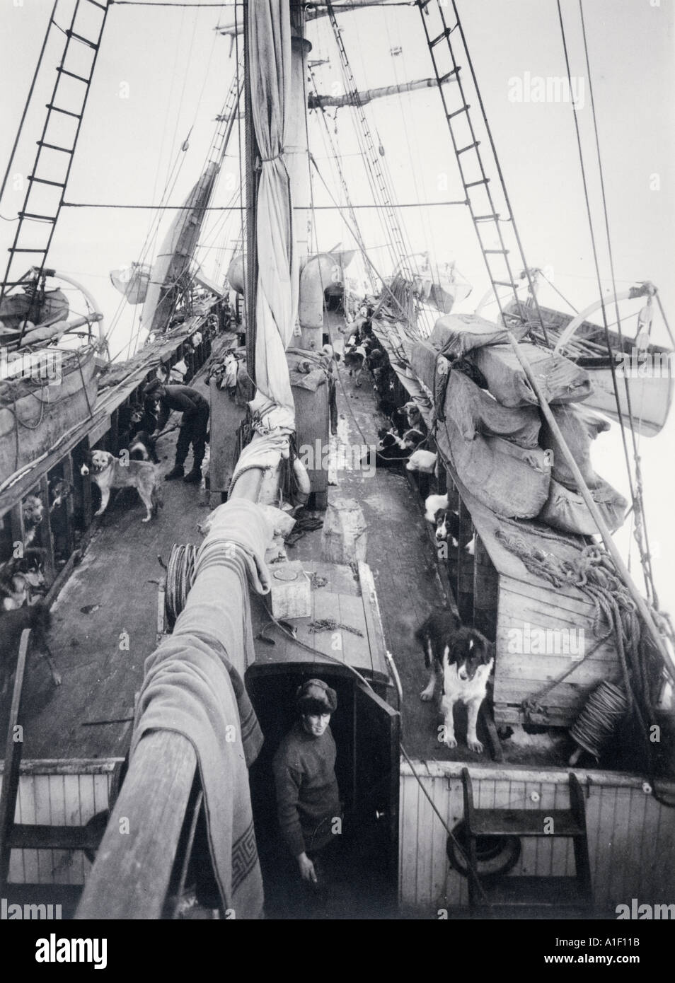 The deck of the Endurance on the outward journey Imperial Trans ...