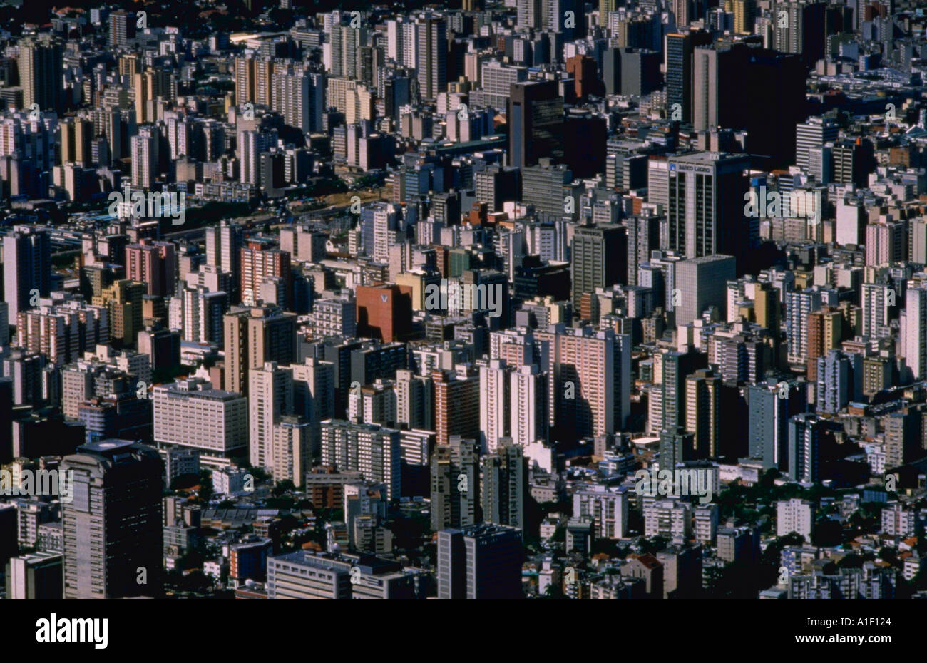 Aerial view of dozens of high rises in downtown Caracas Venezuela Stock ...