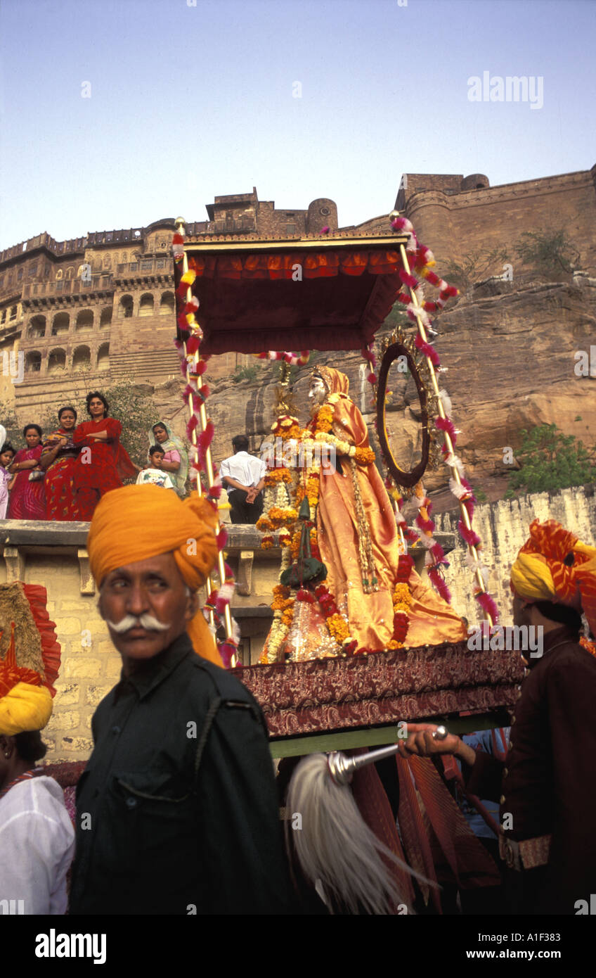 Rajasthan Jodhpur palace ritual parade Stock Photo - Alamy