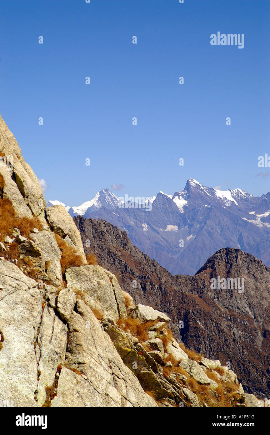View of Chamba Valley and Pir Panjal range of Indian Himalaya from ...
