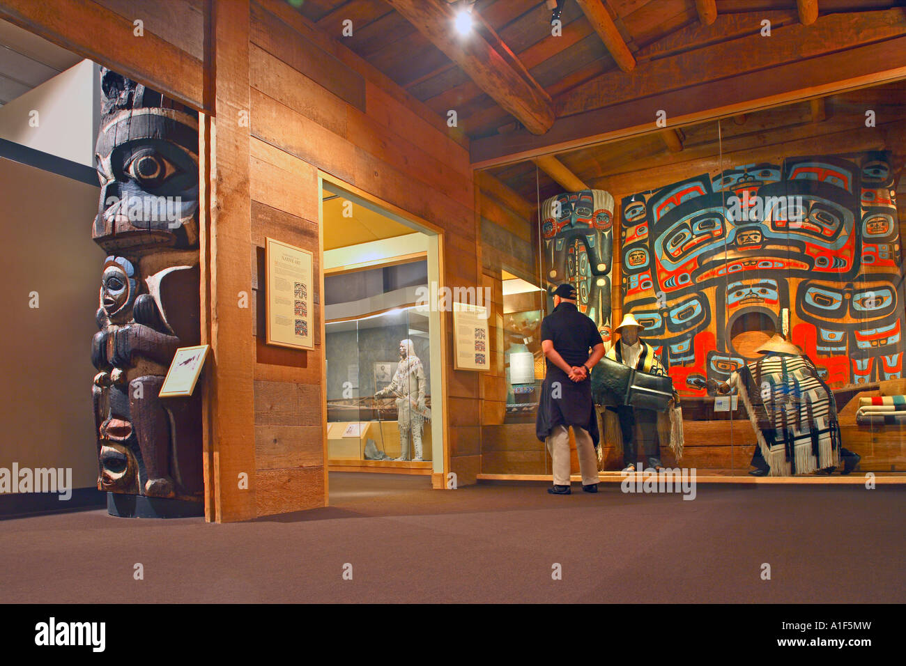 Native American art at Alaska State Museum, Juneau, Alaska, USA Stock ...