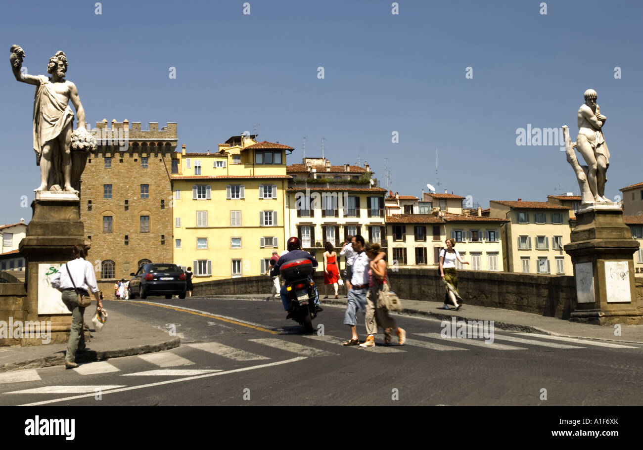 The Holy Trinity bridge Florence Tuscany Italy Stock Photo - Alamy