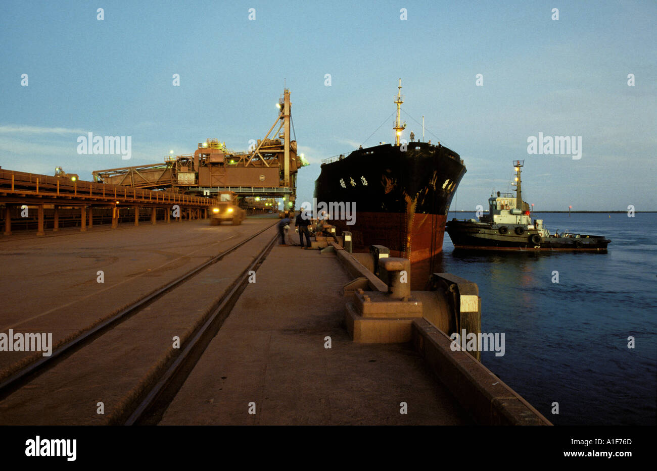 Iron ore loading dock Pt Hedland Australia Stock Photo - Alamy