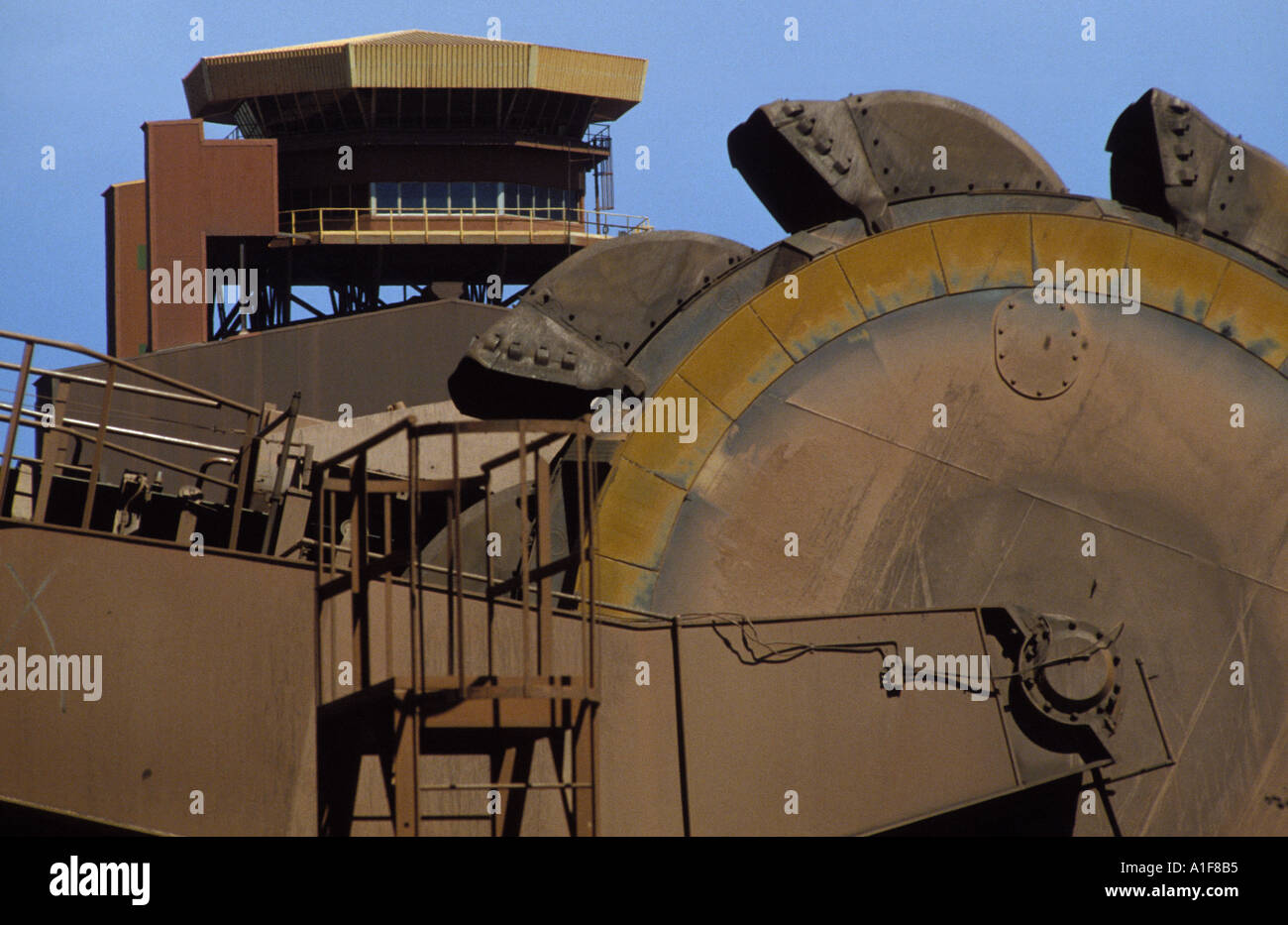 Iron ore storage and loading facility Pt Hedland Australia Stock Photo ...