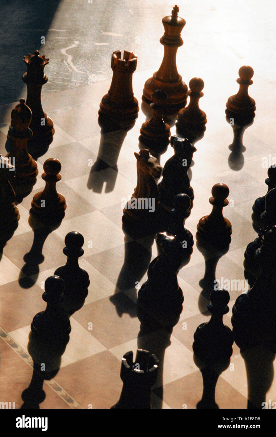 A still life of a chess game in warm evening light Stock Photo - Alamy