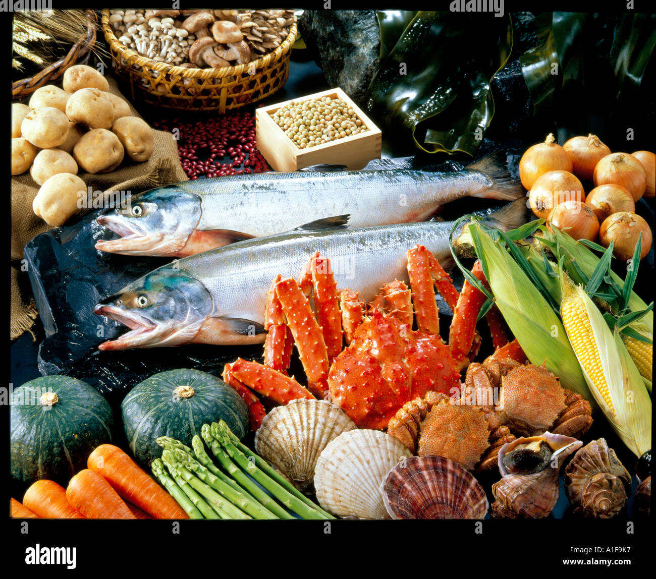 Seafood Meat Vegetables Stock Photo - Alamy