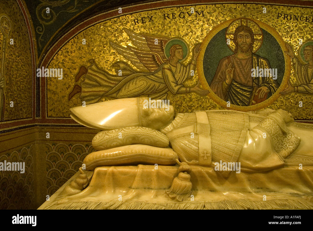 Tomb of Pope Pius XI at the Catacombs under the Papal Basilica of Saint ...