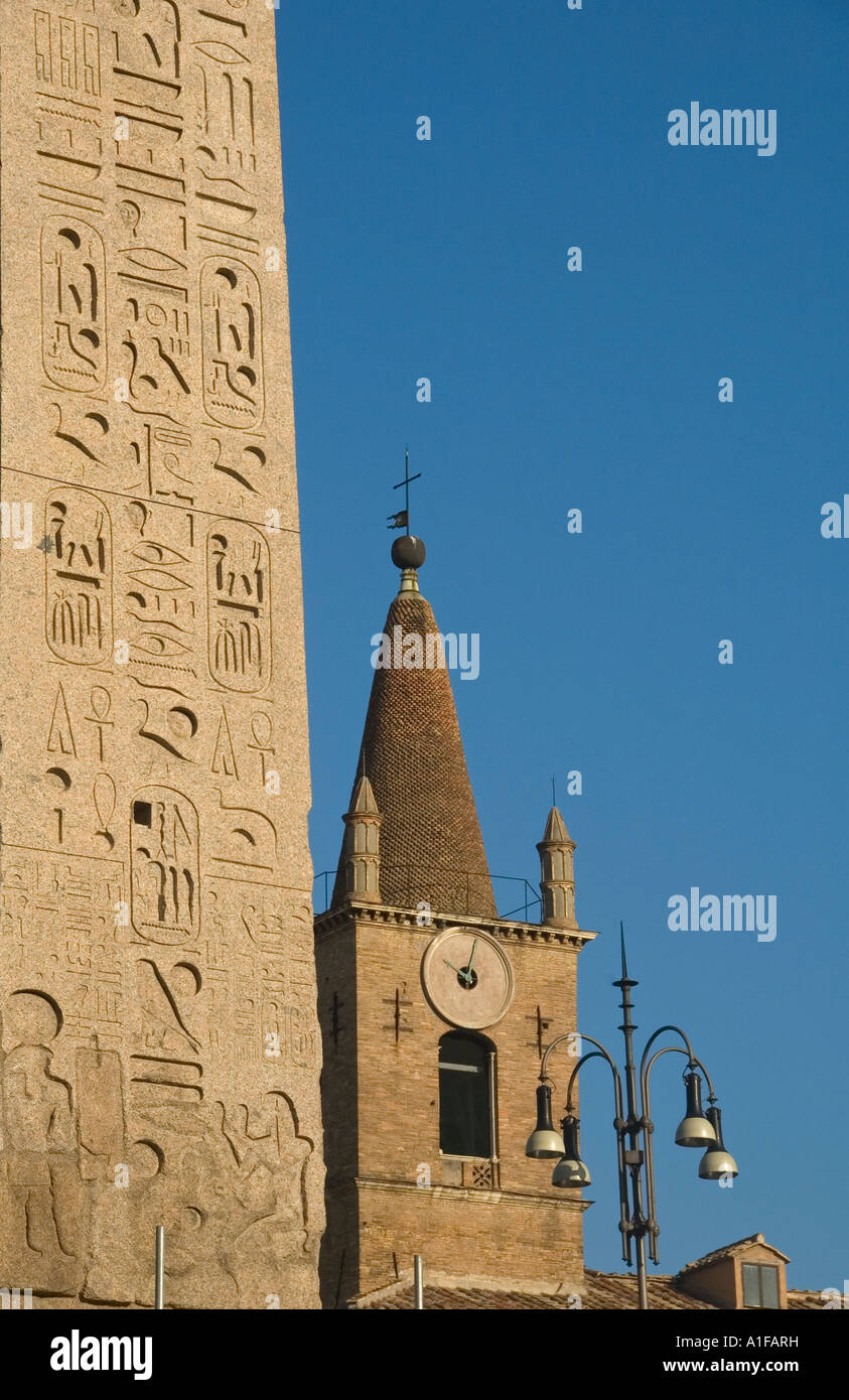 Carved hieroglyphic script in the Flaminio Obelisk made of granite from ...