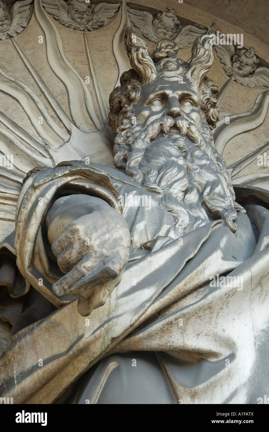 Detail of Moses statue at Fontana dell'Acqua Felice, also called the ...