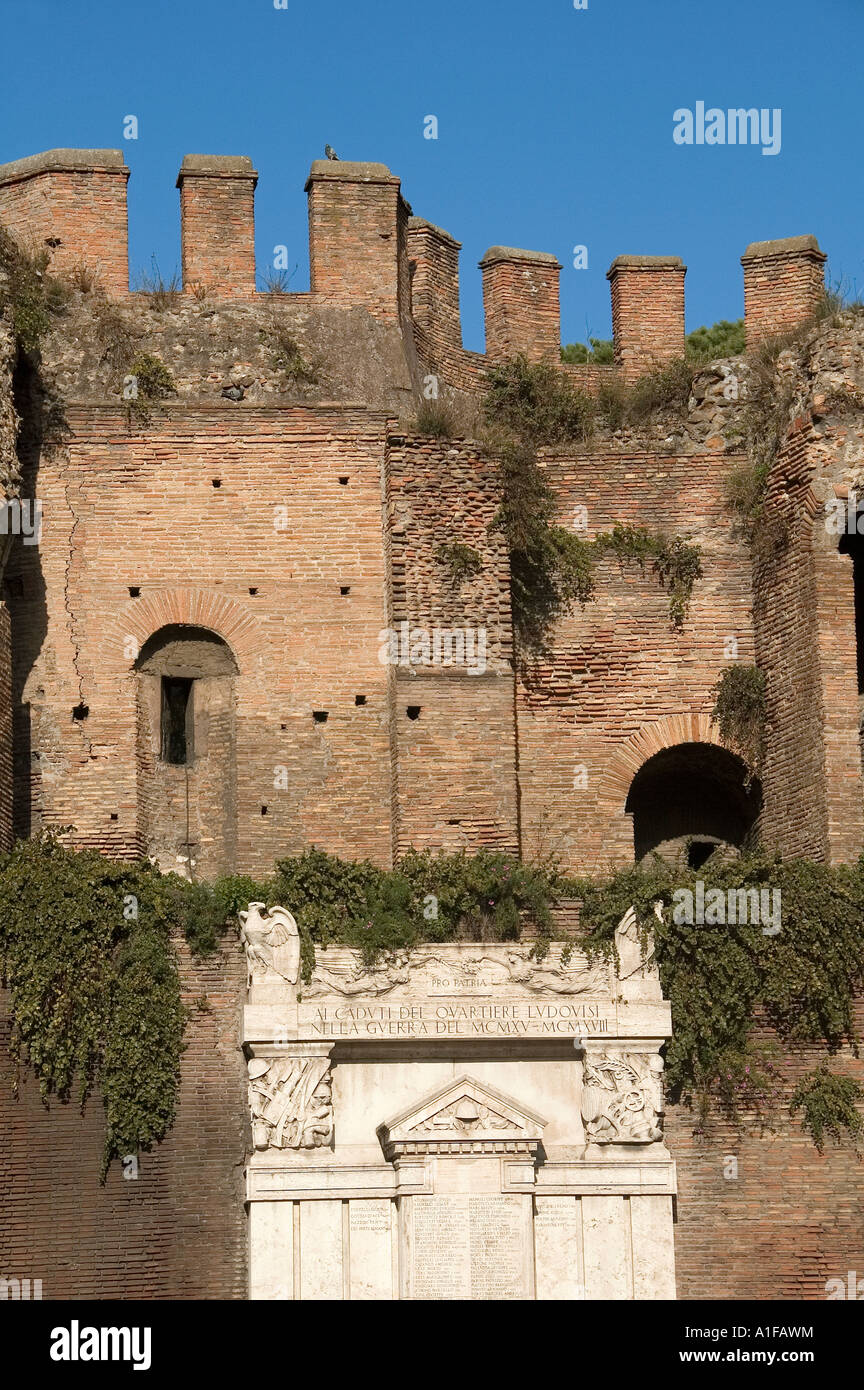 Ancient Porta Pinciana gate in the Aurelian walls of Rome Italy Stock ...