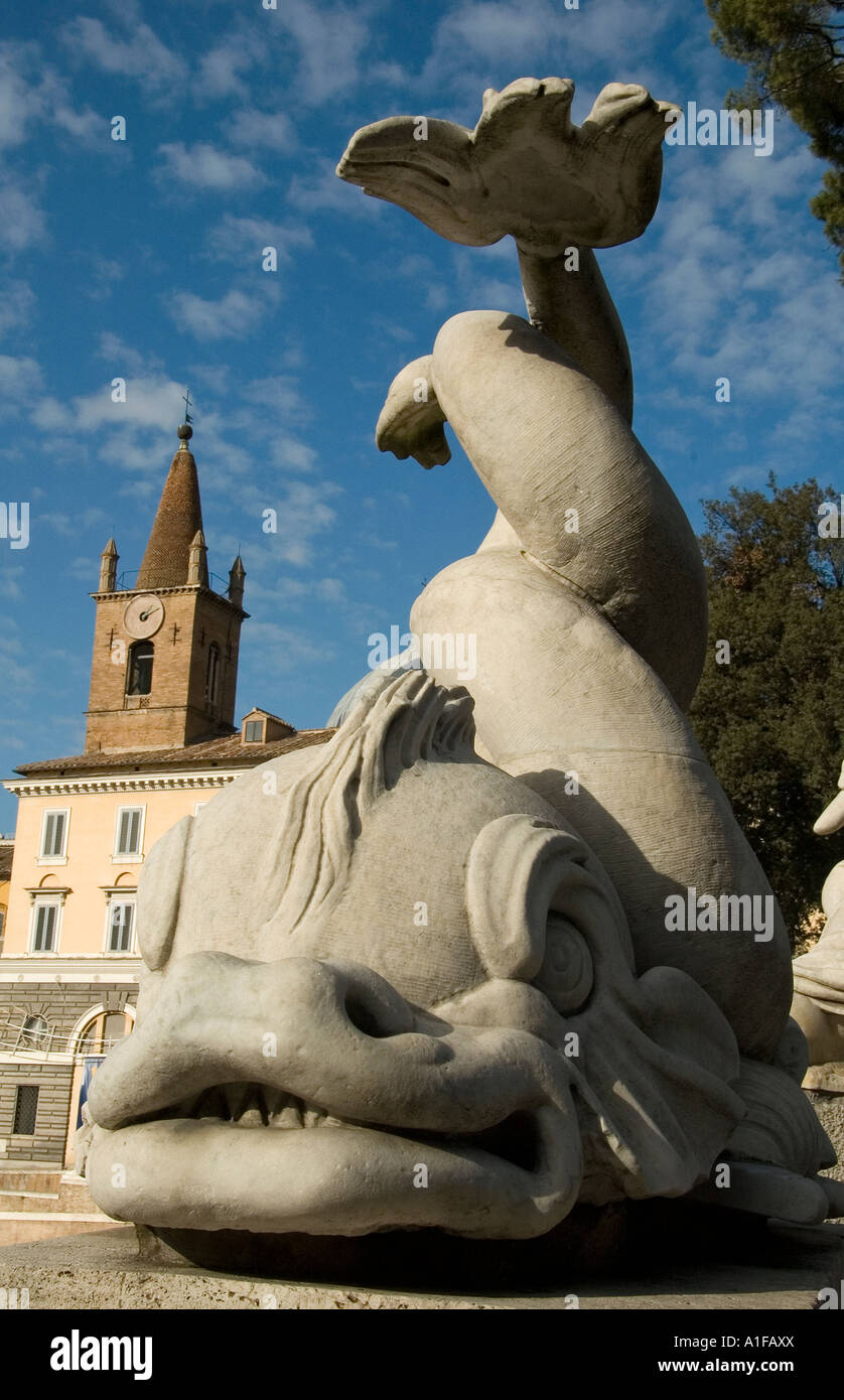 Fountain in piazza del popolo hi-res stock photography and images - Alamy