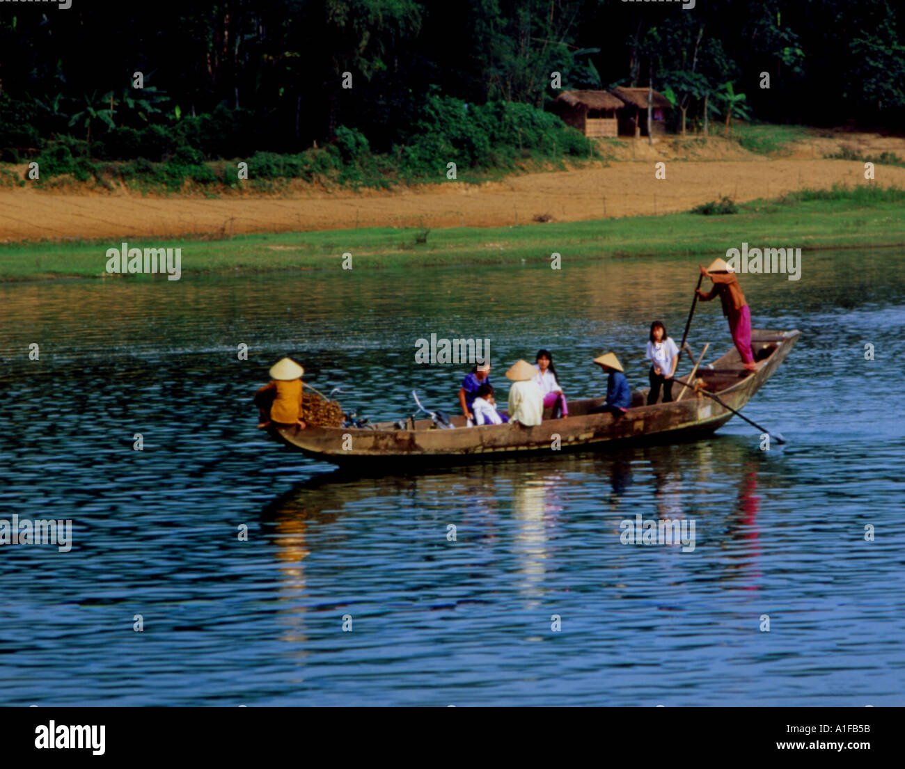 Vietnam Hue Boat on Perfume river Stock Photo - Alamy
