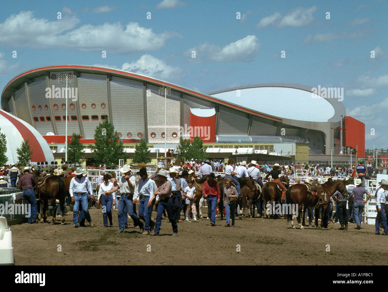 Saddledome Calgary Stampede Calgary AB Stock Photo - Alamy