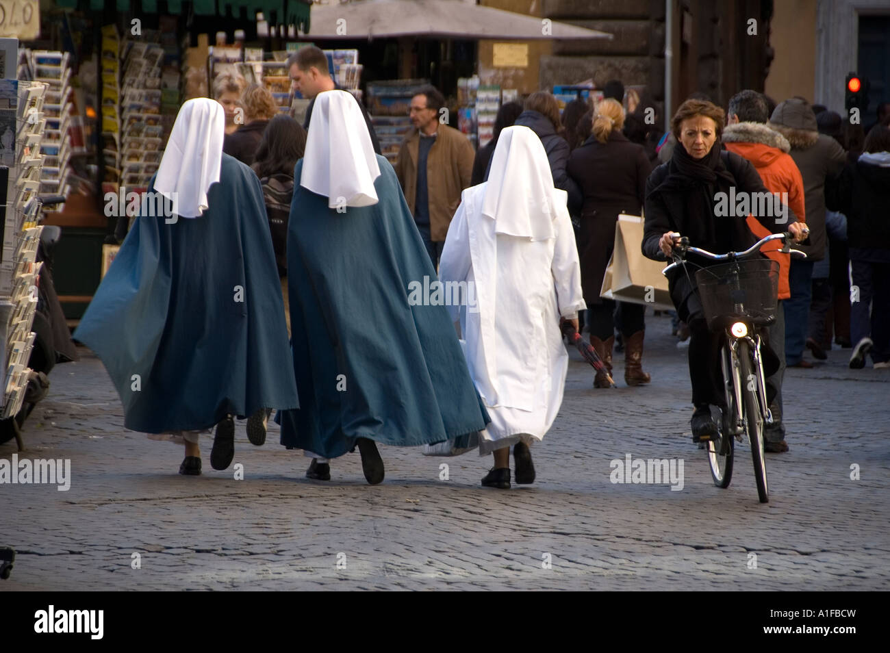 Catholic nuns walk in the street in Rome Italy Stock Photo - Alamy