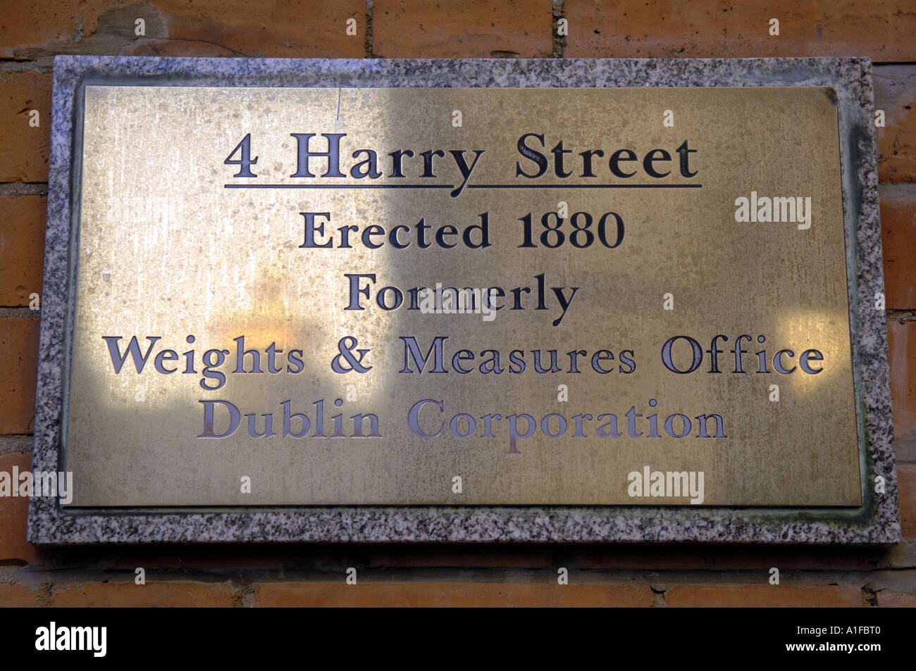 4 harry street 1880 weights and measues office brass plaque ...
