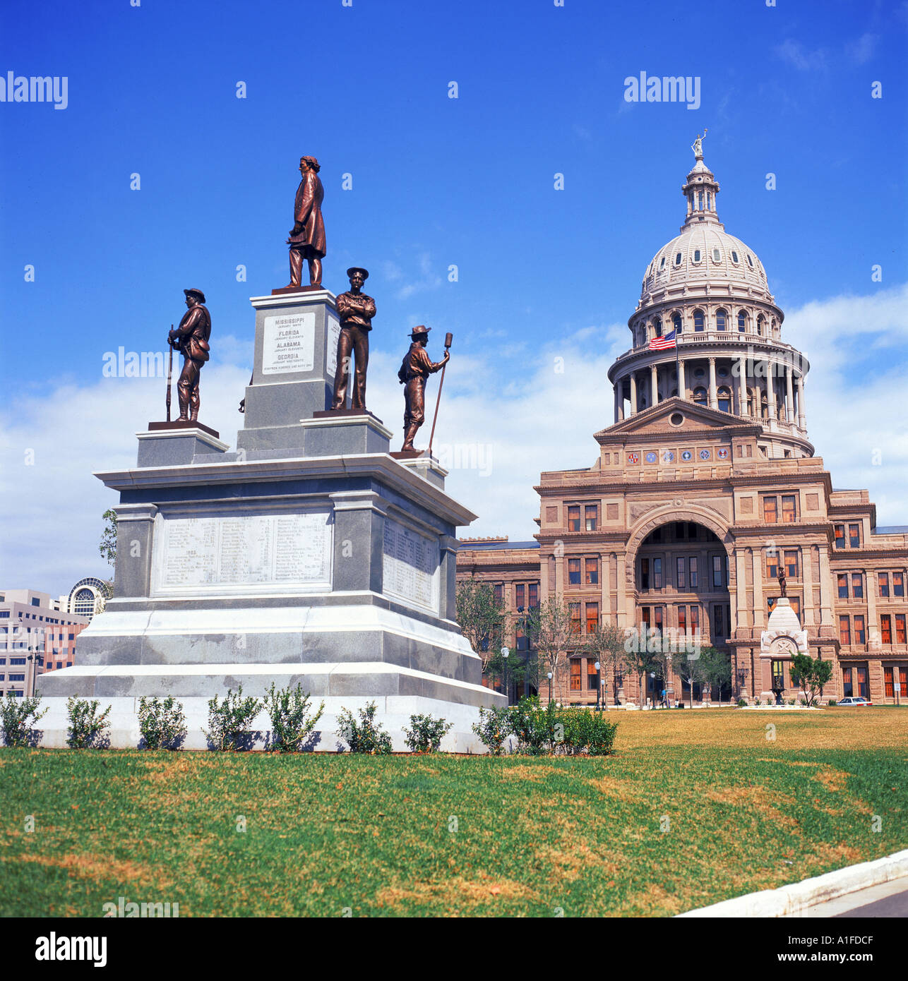 Alamo Monument and the State Capitol in Austin Texas USA D Lomax Stock ...