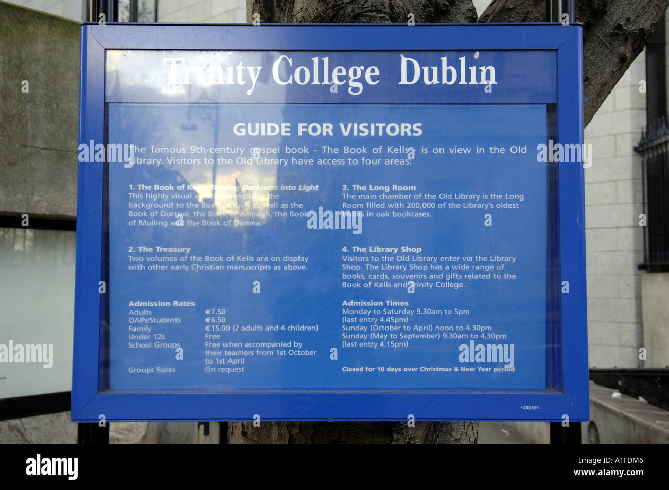 trinity college university visitors guide blue white dublin ireland eire southern south travel ...