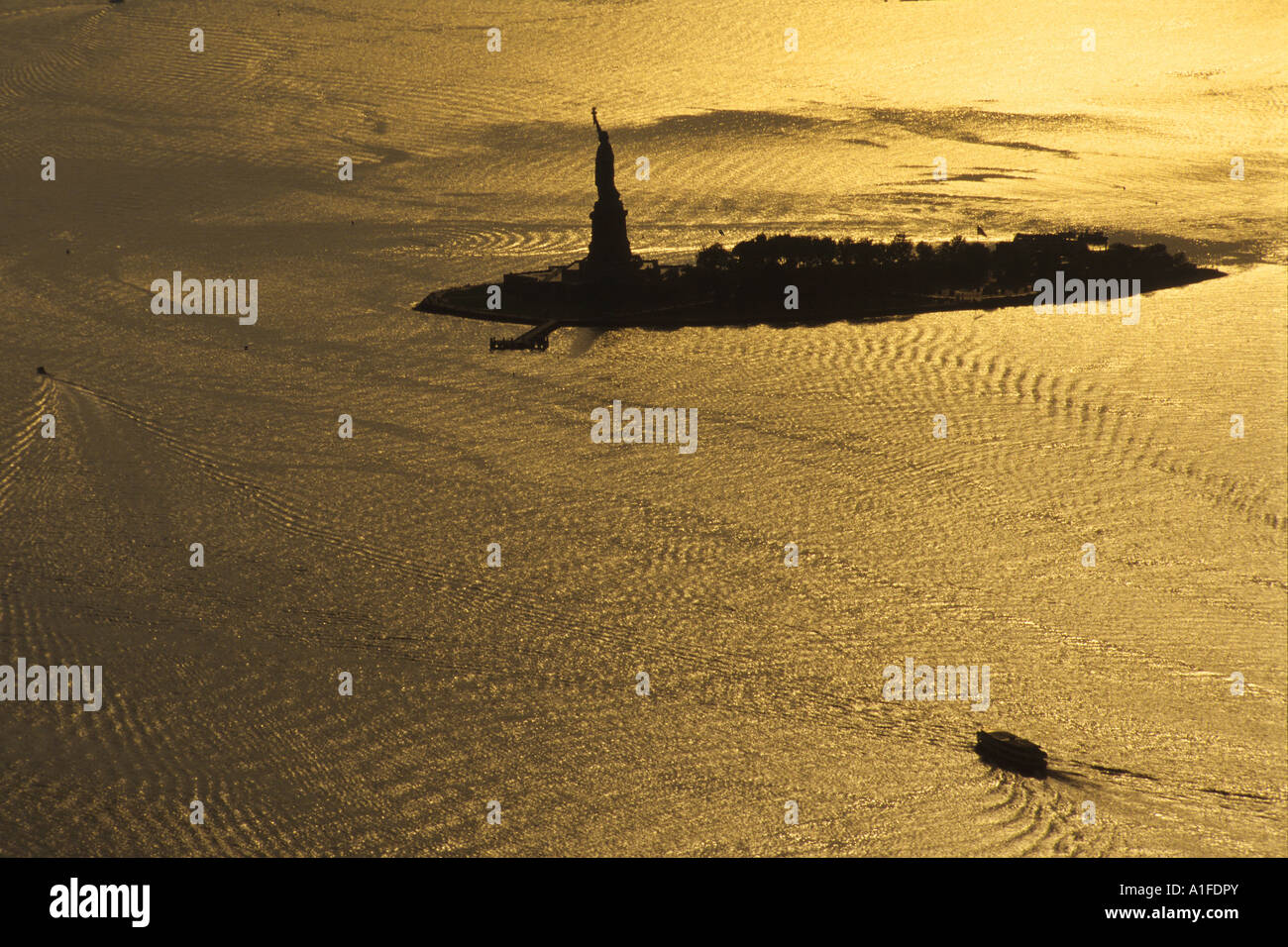 Statue liberty sunset view from hi-res stock photography and images - Alamy