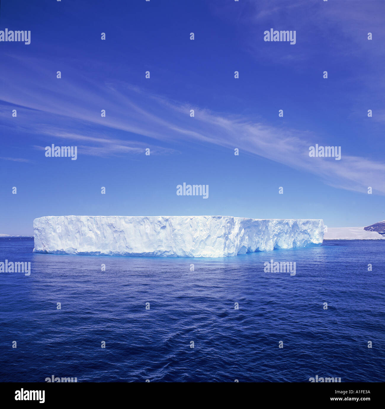 Tabular iceberg in blue sea in Antarctica G Renner Stock Photo - Alamy