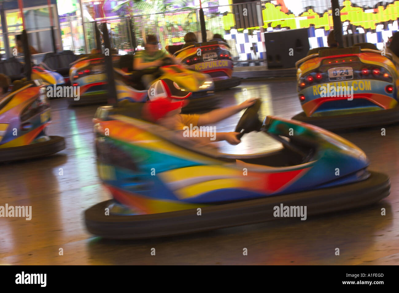 bumper cars at carnival Stock Photo - Alamy