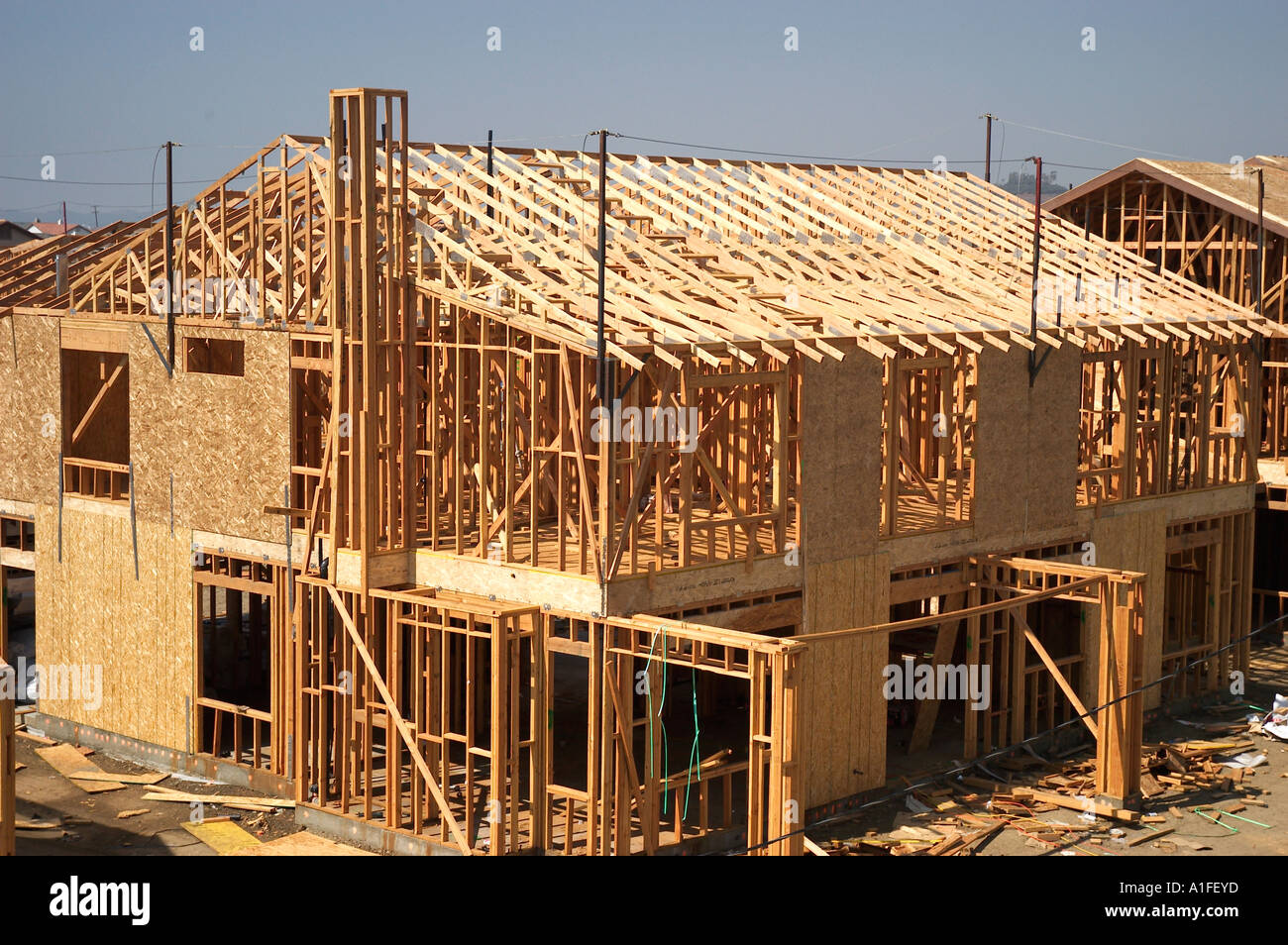 home being built California Stock Photo - Alamy