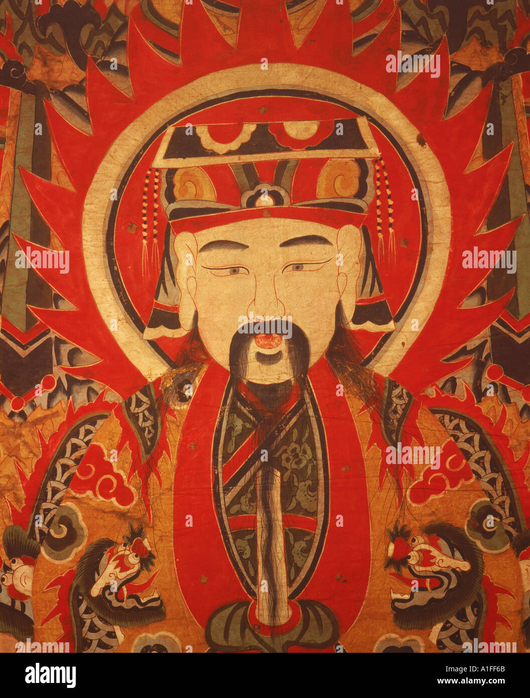 Portrait of the Emperor Chiang Lung on a Yao ceremonial scroll in ...