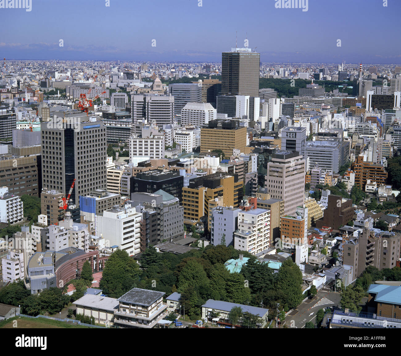 The skyline of Tokyo Japan Asia G Hellier Stock Photo - Alamy