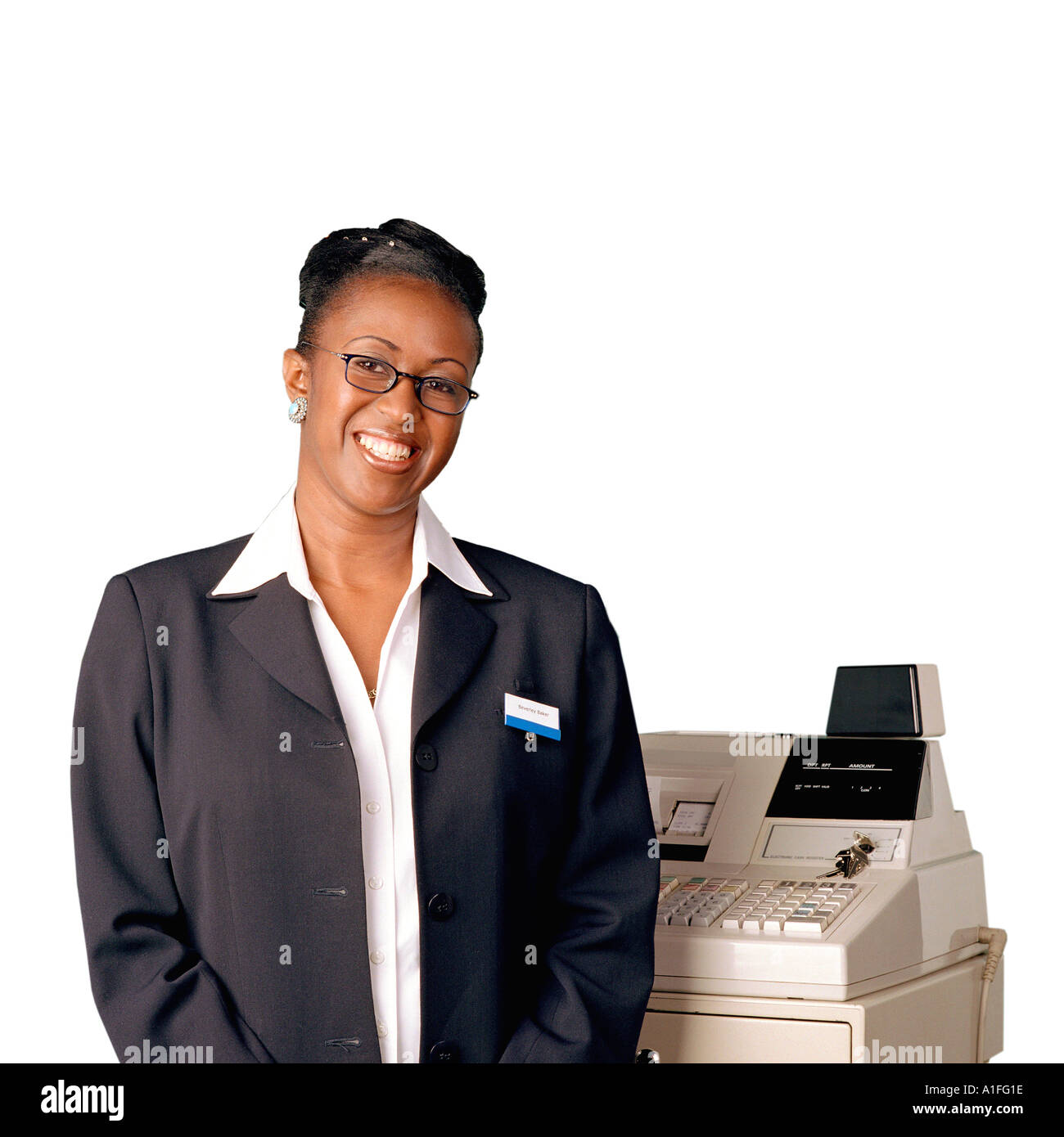 Black shop assistant hi-res stock photography and images - Alamy