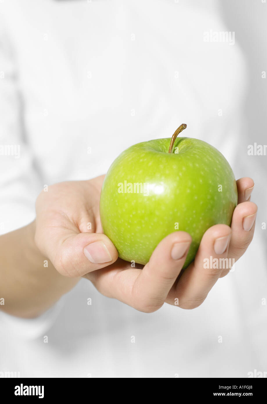 Fresh apples in womans hands hi-res stock photography and images - Alamy