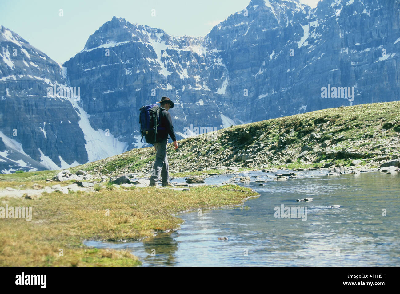 Hiking in the Larch Valley Stock Photo - Alamy Hiking in the Larch Valley Stock Photo - Alamy