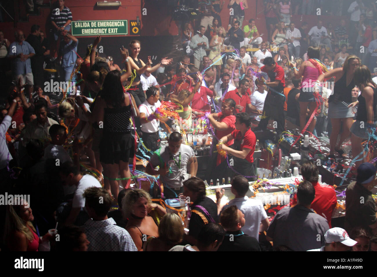 People dancing inside Coco Bango nightclub Cancun Mexico Stock Photo ...
