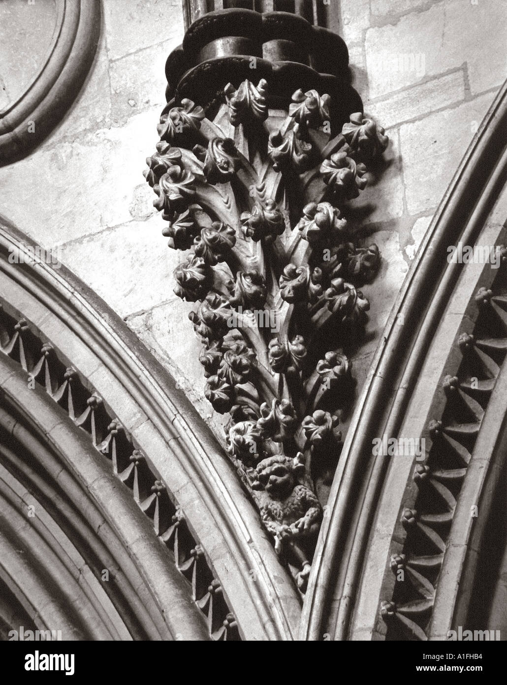 The Lincoln Imp high on a pillar at the northeast end of Lincoln ...